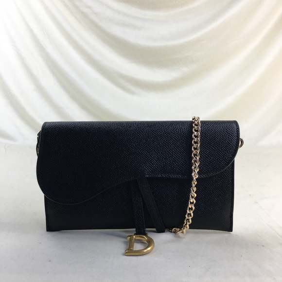 Dior | Bags | Christian Dior Dior Black Gold Ultimate Wallet On Chain ...